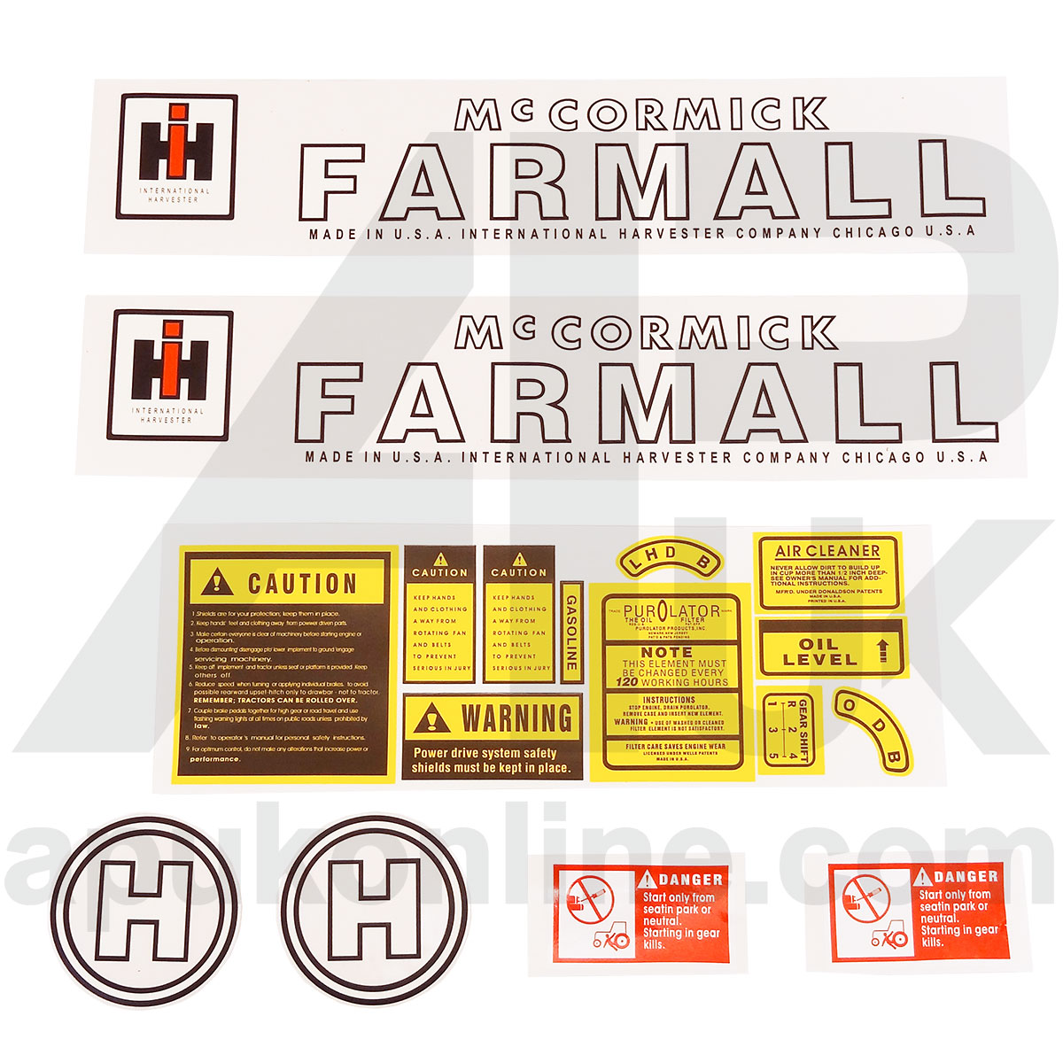Case International Harvester IH Tractor Hood Decal Sticker Set | APUK ...