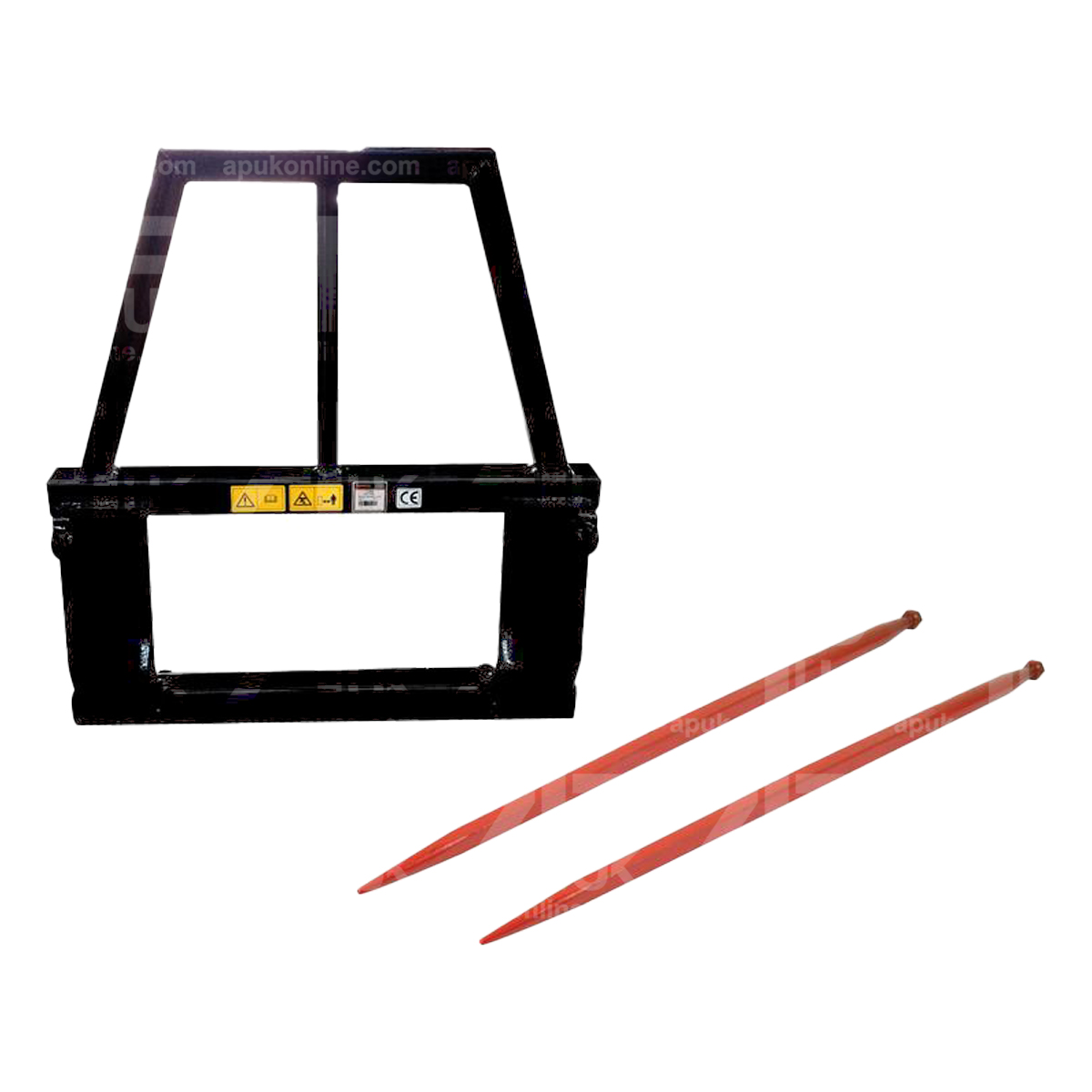 High Back Bale Frame M28x1100mm Tines Front Loader Brackets Teleh ...