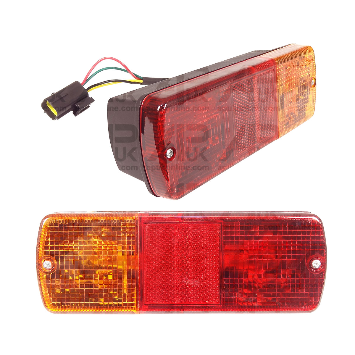 Pair JCB Rear Light Unit Side Indicator Lamp + Plug Lens | APUK Online