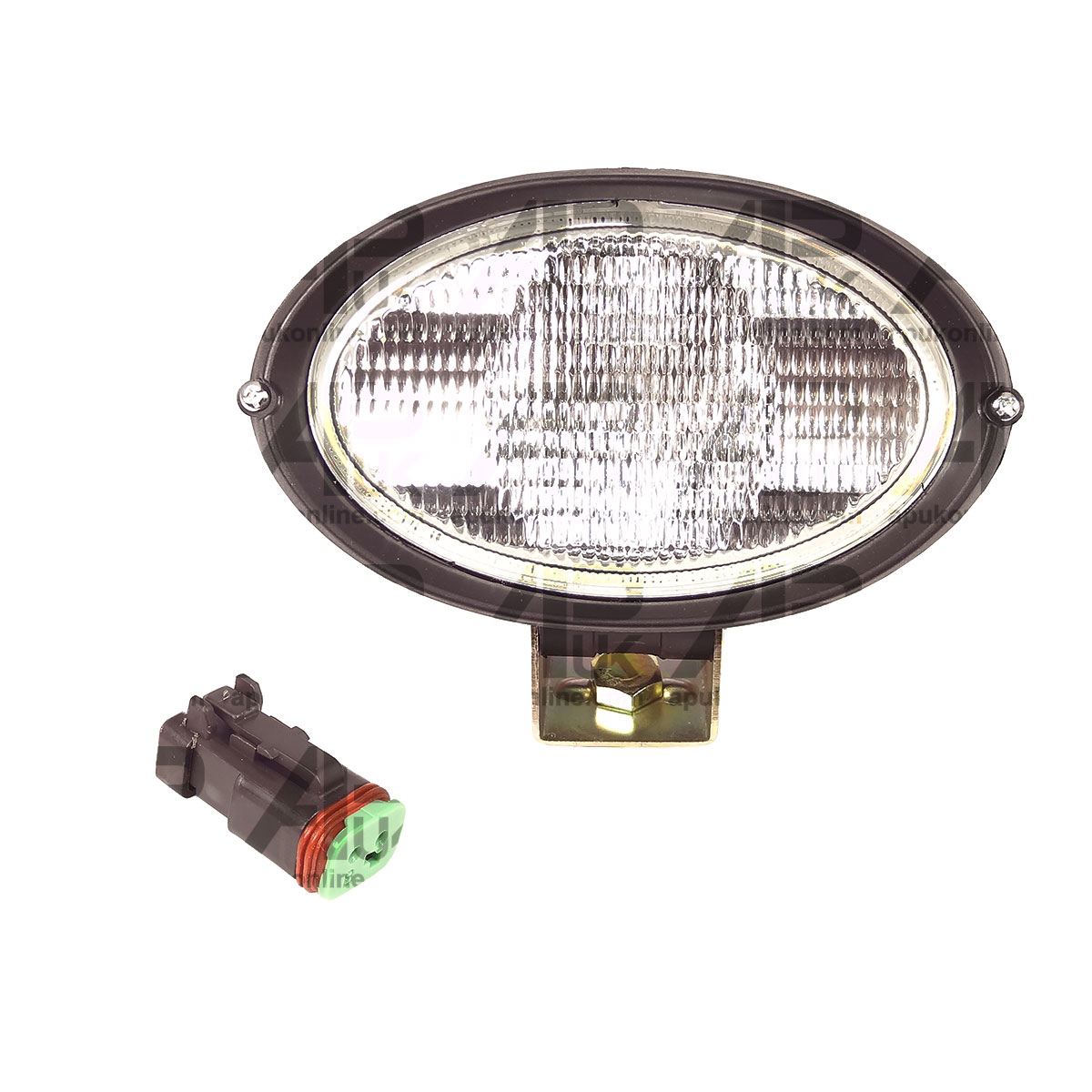 JCB Backhoe Digger Oval Work Light Lamp Spot Fog 12V + Plug | APUK Online