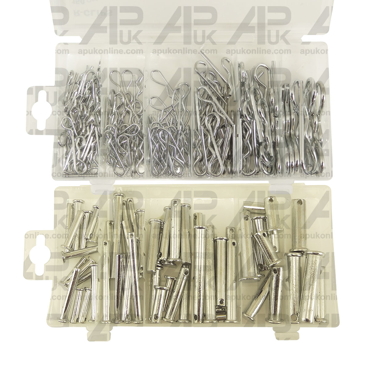 210pc Clevis Pin and Retaining R Clip Set for Tractor Truck Marin ...