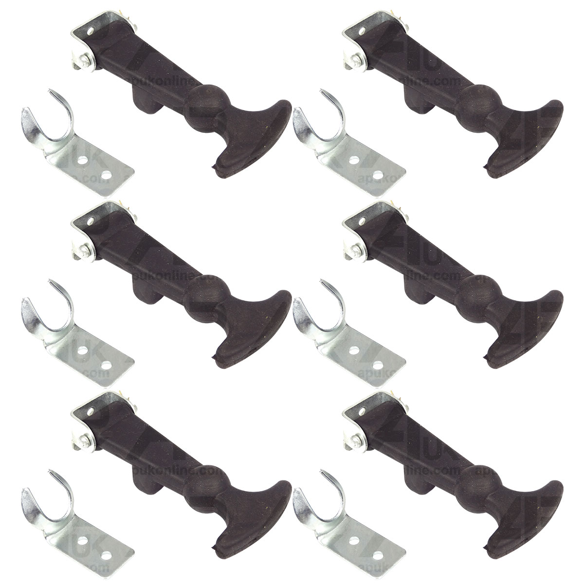 6x Tractor Rubber Bonnet Boot Fasten Catch Pull Strap Panel Hook | APUK ...
