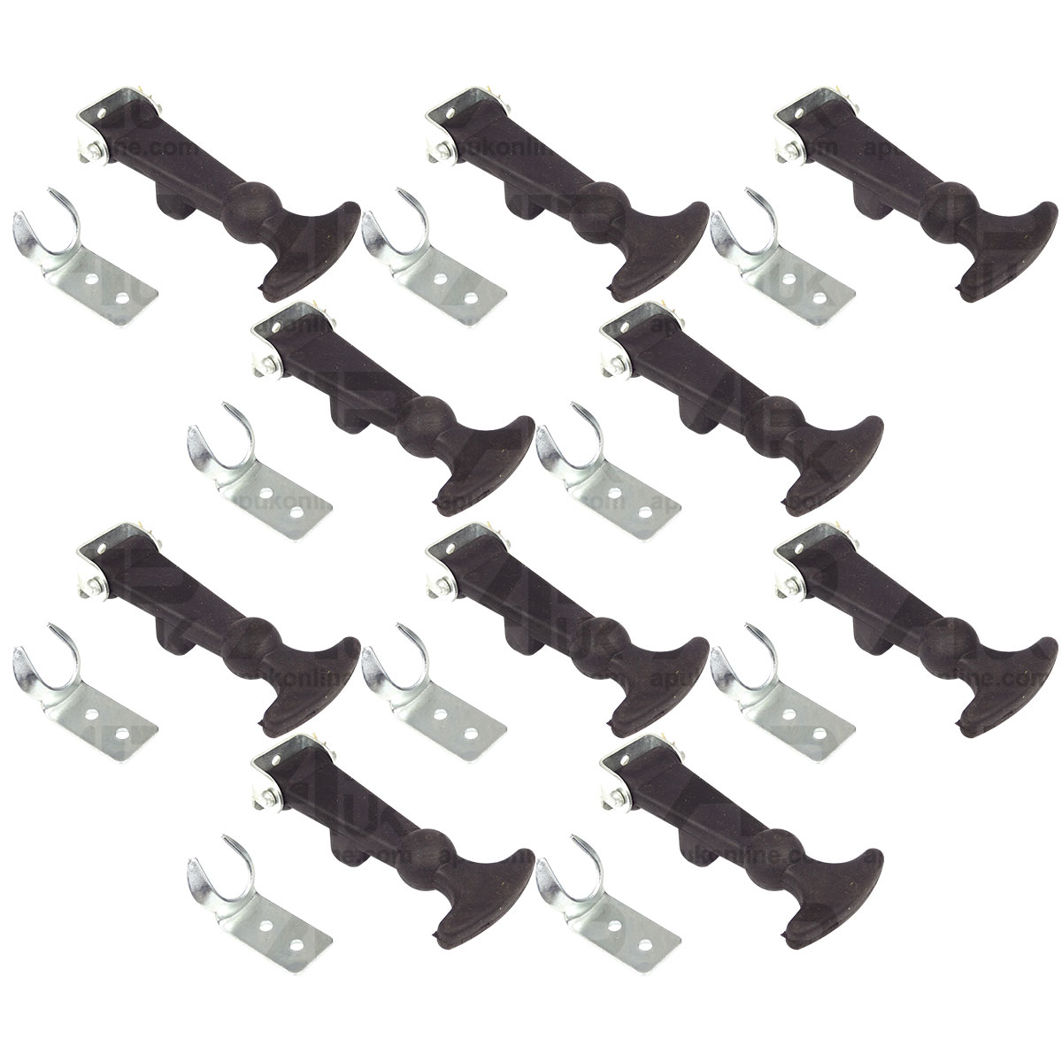 10x Rubber Bonnet Door Fastener 120mm Catch Latch Pannel Hook Tru ...