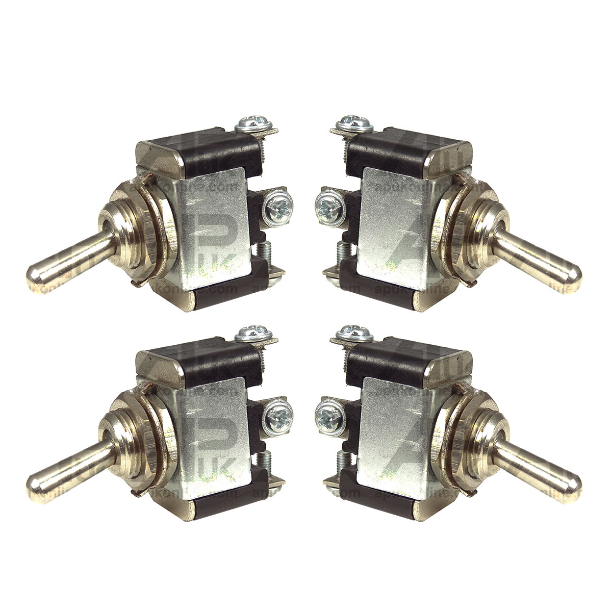 4x Metal Toggle Flick Switch ON/OFF/ON 3 Pos Screw Classic Kit Ra ...
