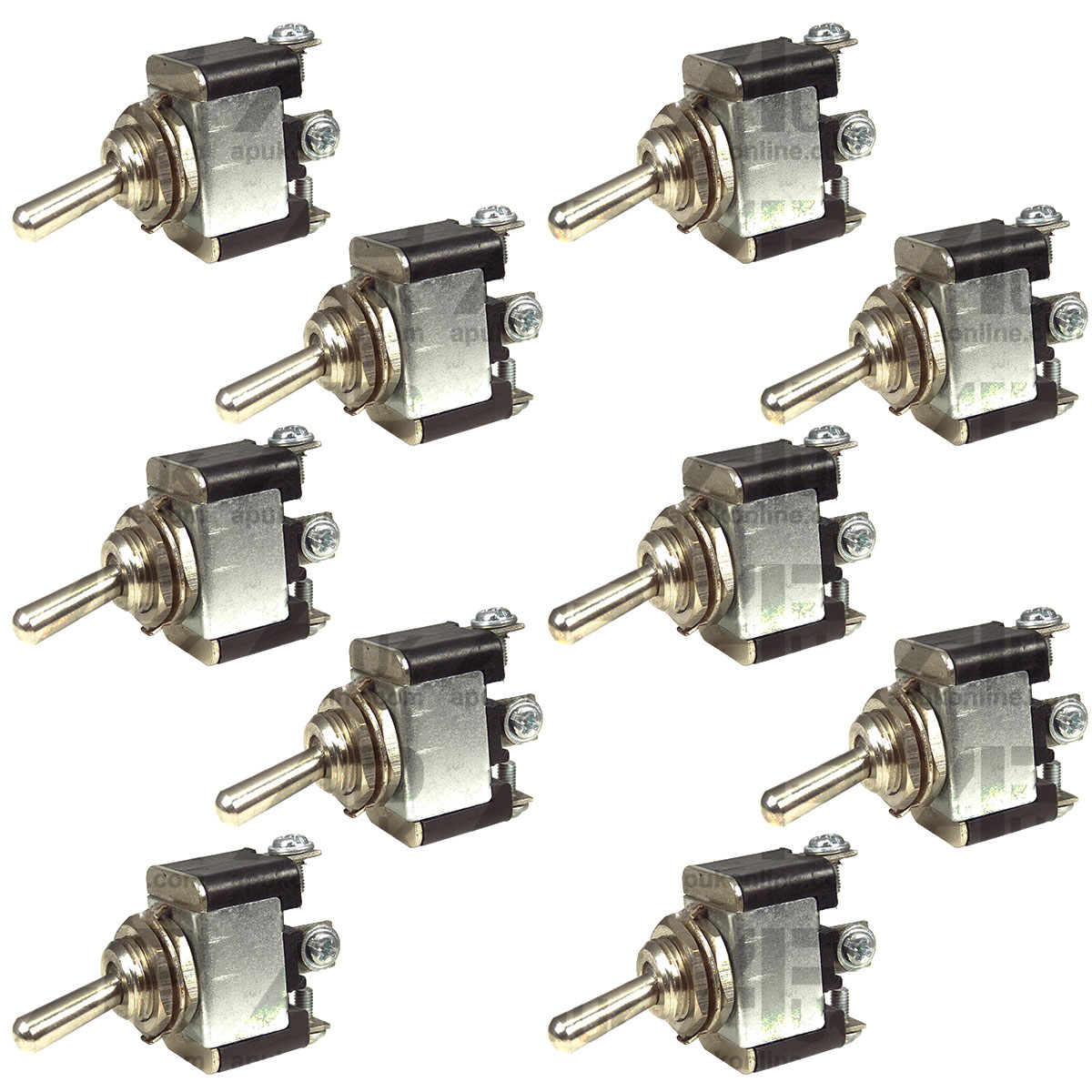 10x Metal Toggle Flick Switch ON/OFF/ON 3 Pos Screw Classic Kit R ...