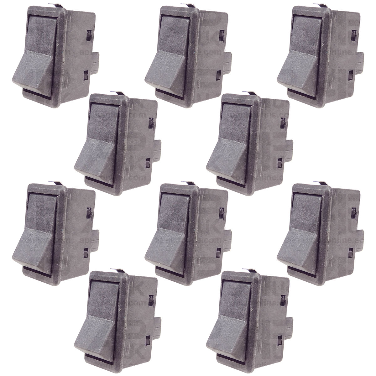 10x Blank Rocker Switch ON/OFF 2 Spade for David Brown Massey Fer ...