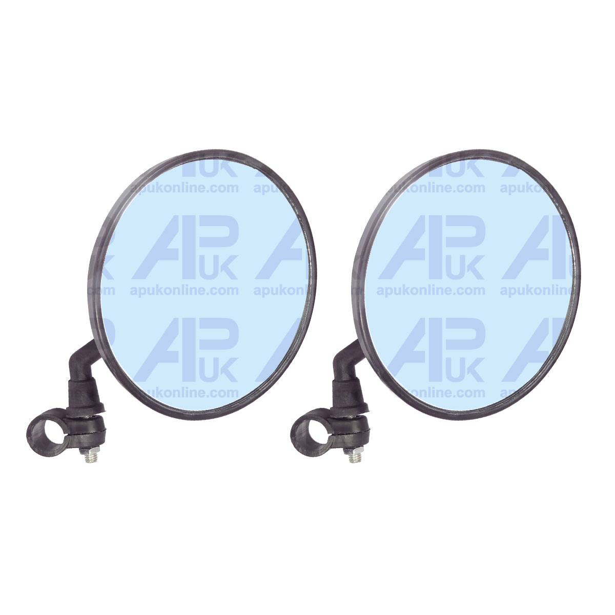 2X Universal Side Wing Round Mirror Head & Glass Truck Lorry Van | APUK ...