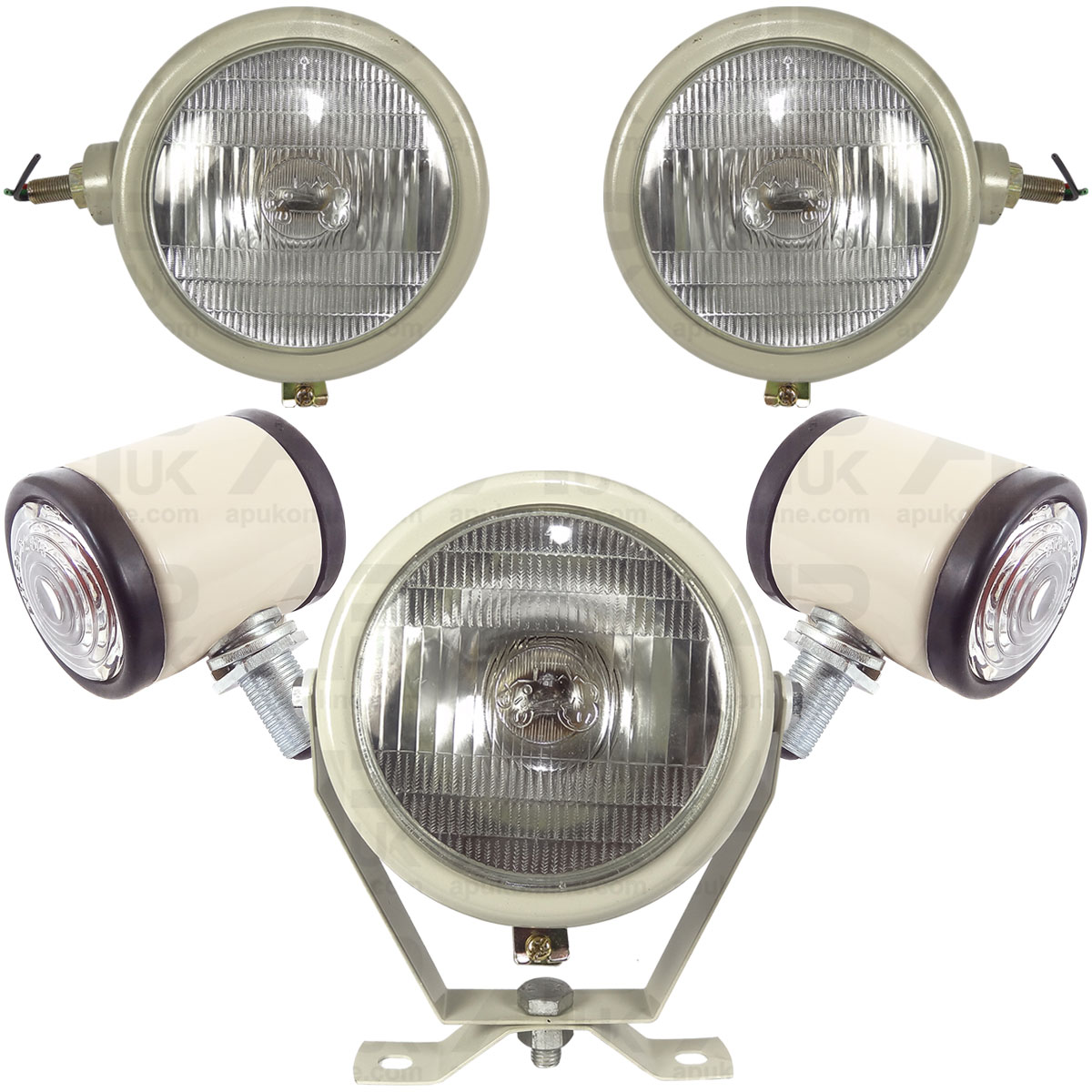 White Headlight Butler Plough Lamp Kit for David Brown 990 995 99 ...