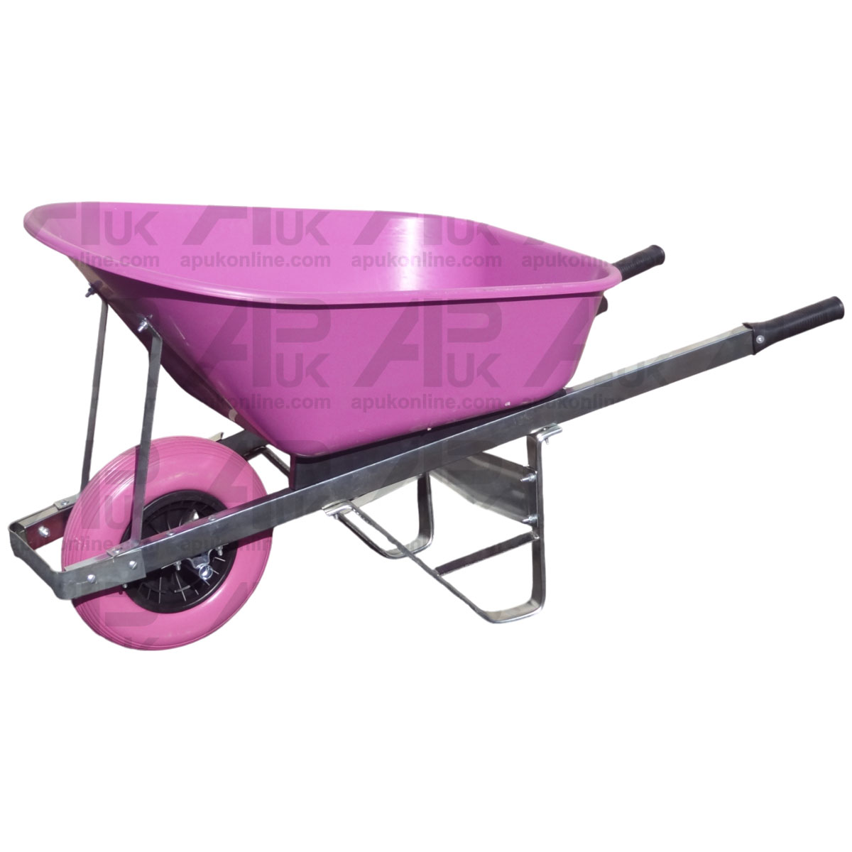 120L Wheelbarrow Pink Plastic XL 4" Single Wheel Heavy Duty HD Ga ...